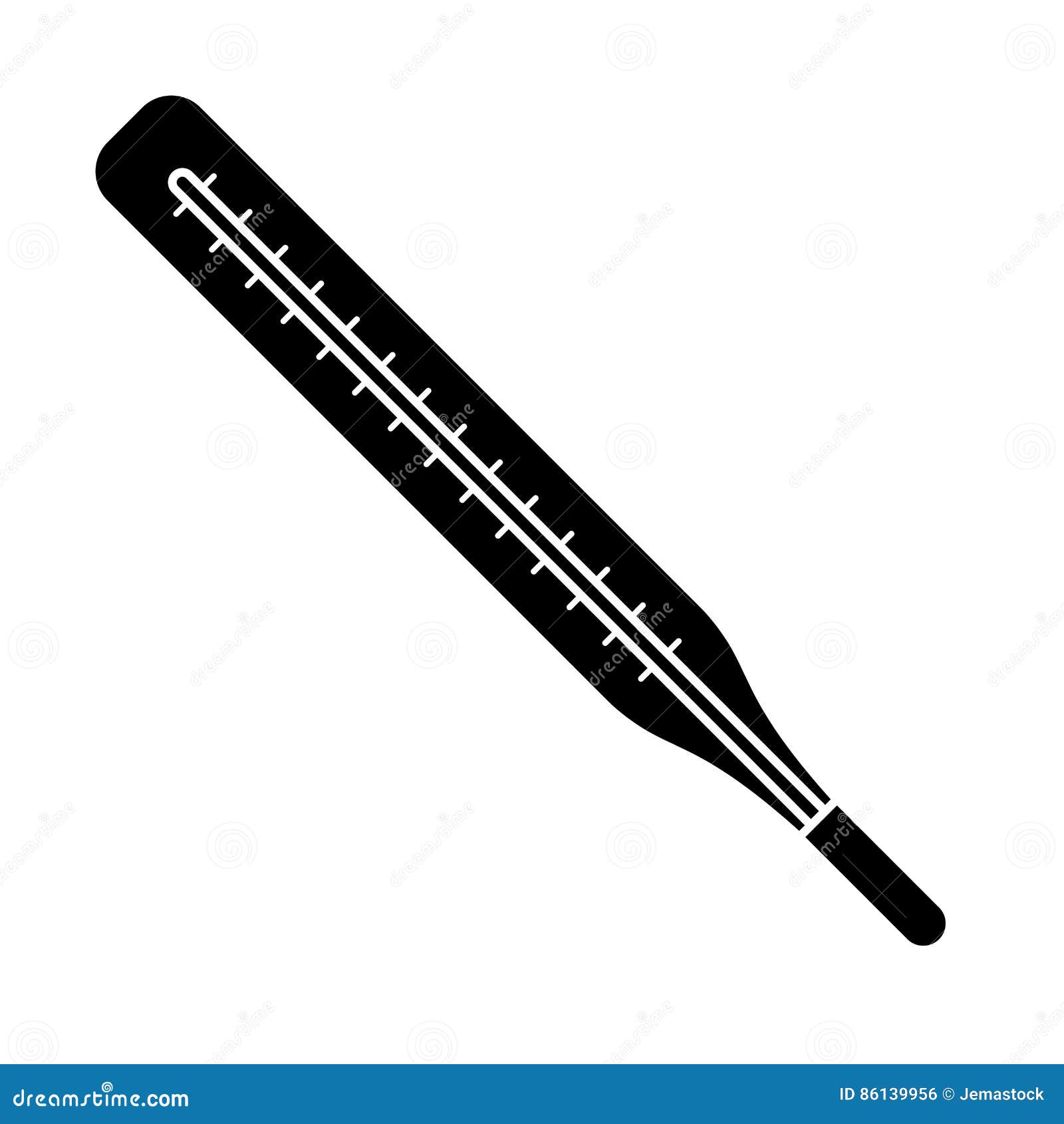 Thermometer Scale Measuring Icon Pictogram Stock Vector - Illustration ...