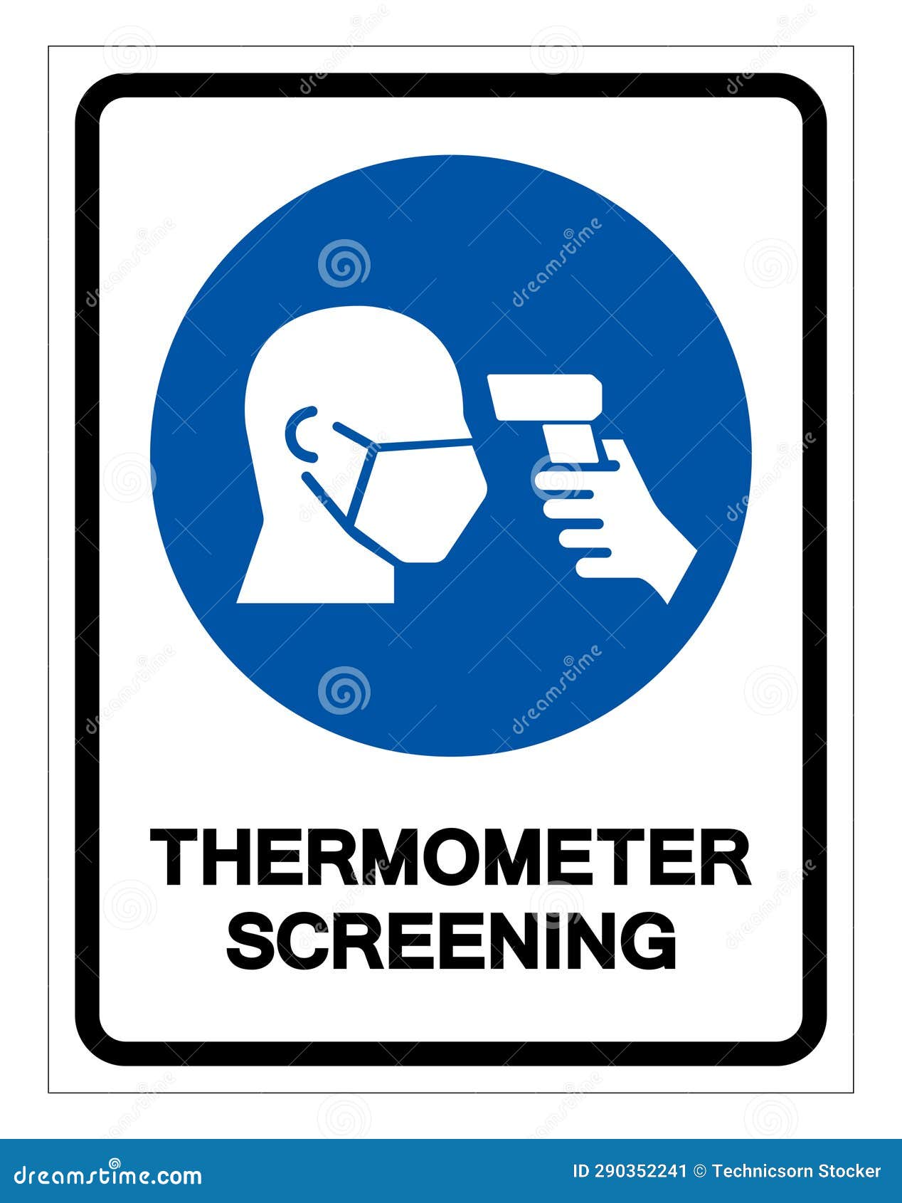 Thermometer Screening of Checking Temperature Symbol Sign, Vector ...