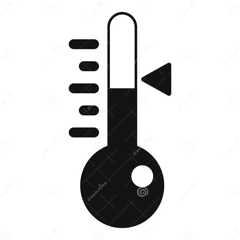 Thermometer Showing Decreasing Temperature Icon Stock Illustration - Illustration of decrease ...