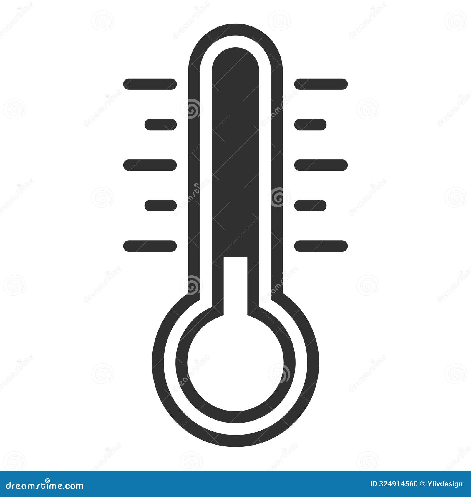 Thermometer Showing Increasing Temperature Icon Stock Vector ...