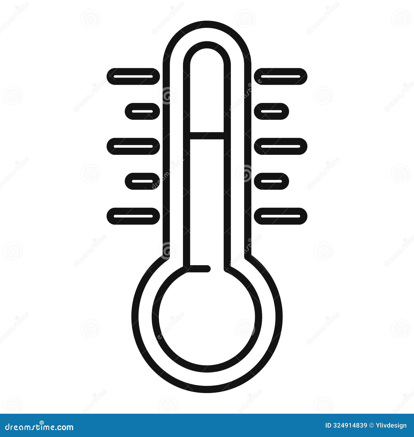 Thermometer Showing Increasing Temperature Icon Stock Vector ...