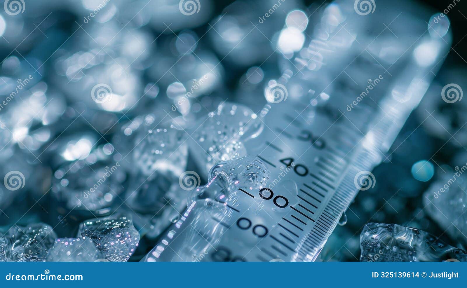 A Thermometer Showing the Temperature of the Ice Bath at a Chilly 40 ...