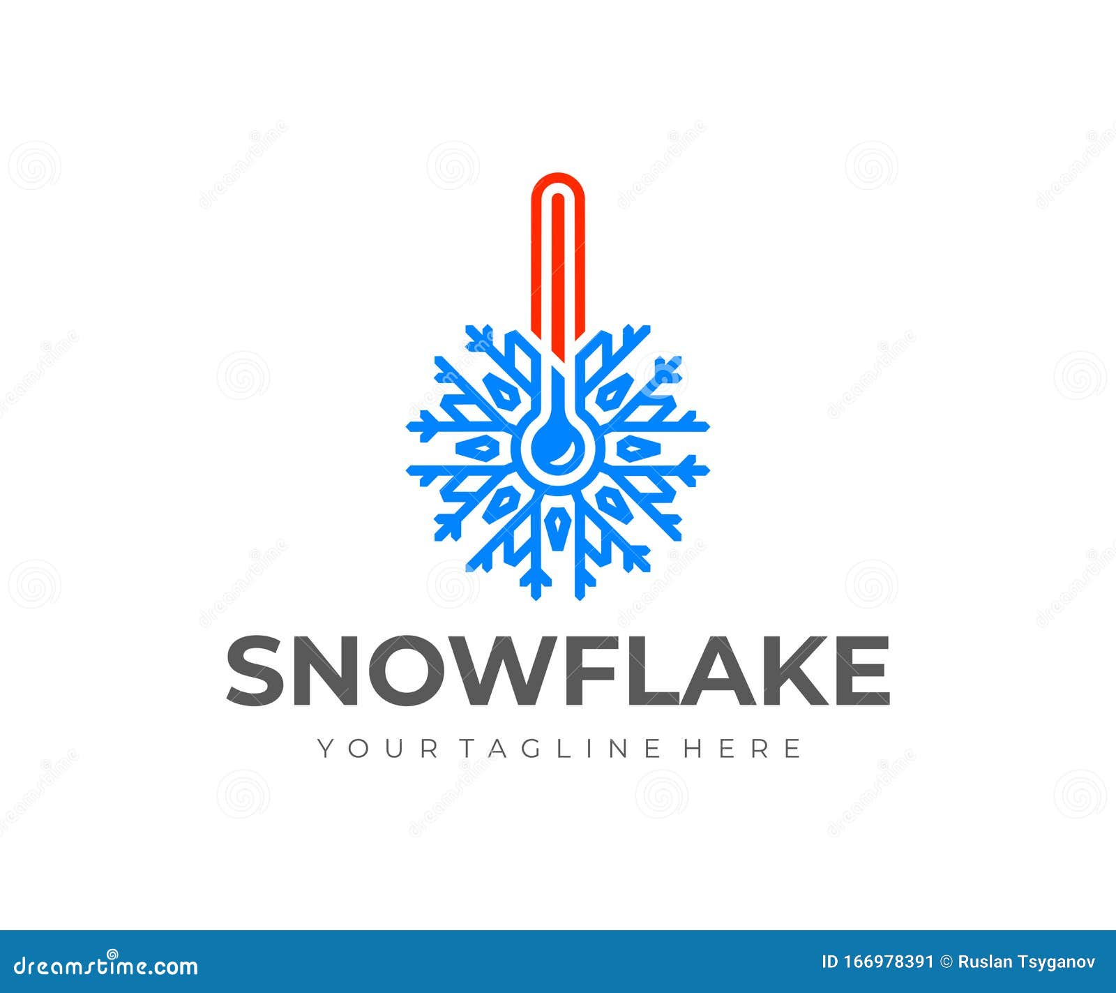 Thermometer Shows Low Temperature Logo Design. Thermometer Scale with ...