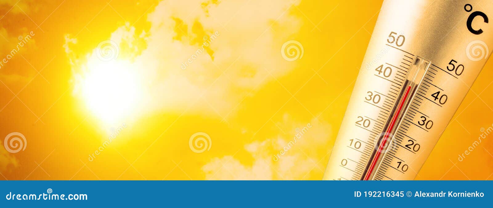 Thermometer Shows the Temperature is Hot Stock Image - Image of extreme ...