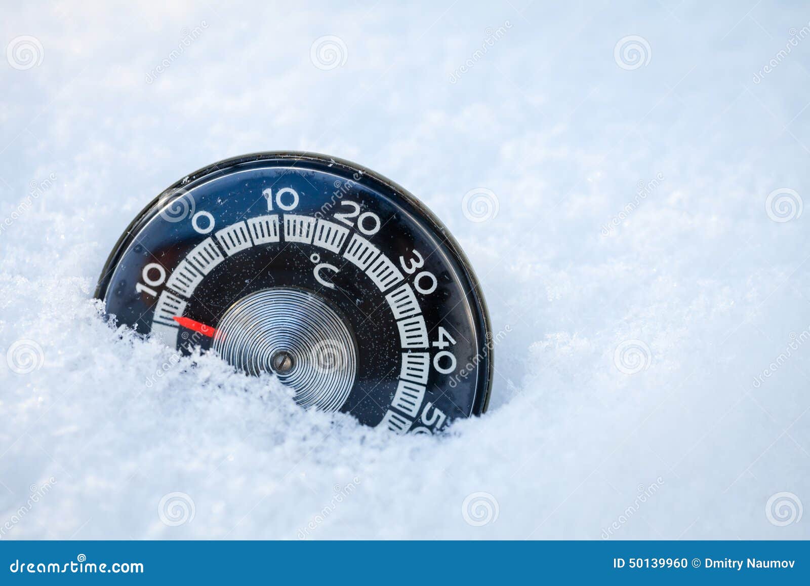 Thermometer in the snow stock photo. Image of winter - 50139960