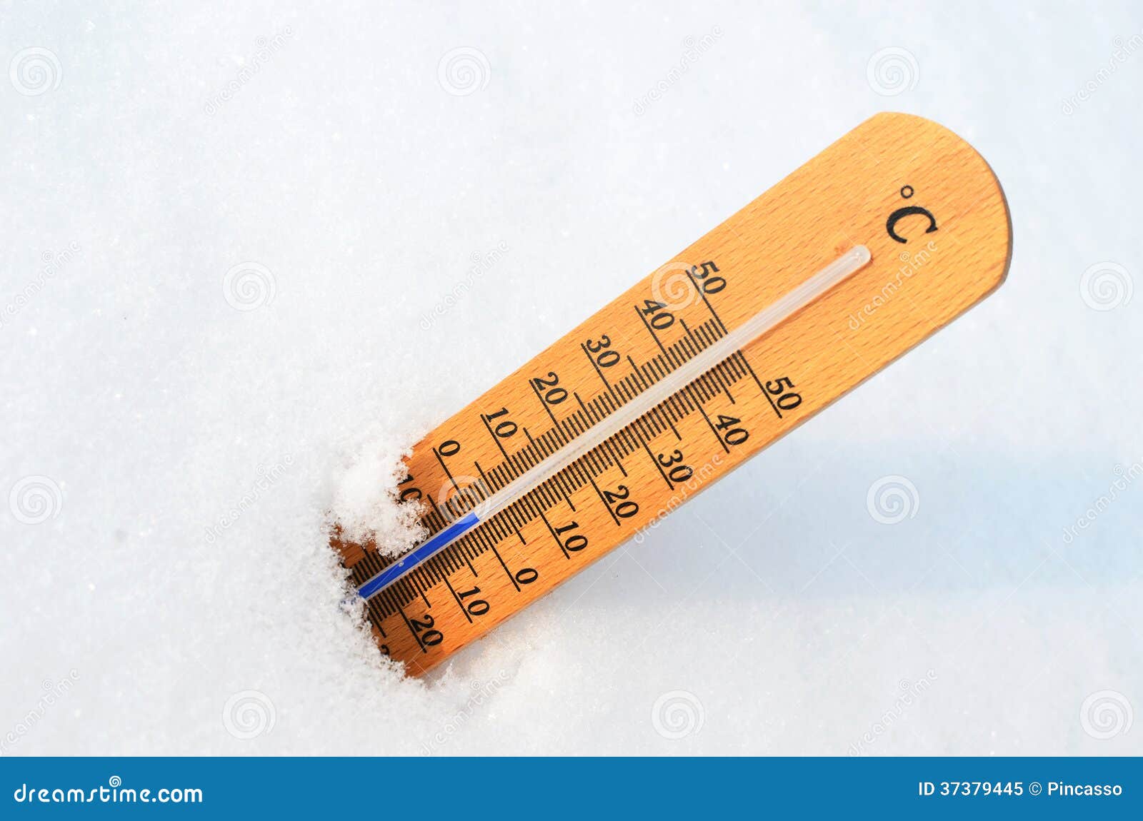 Thermometer in the snow stock image. Image of weather - 37379445
