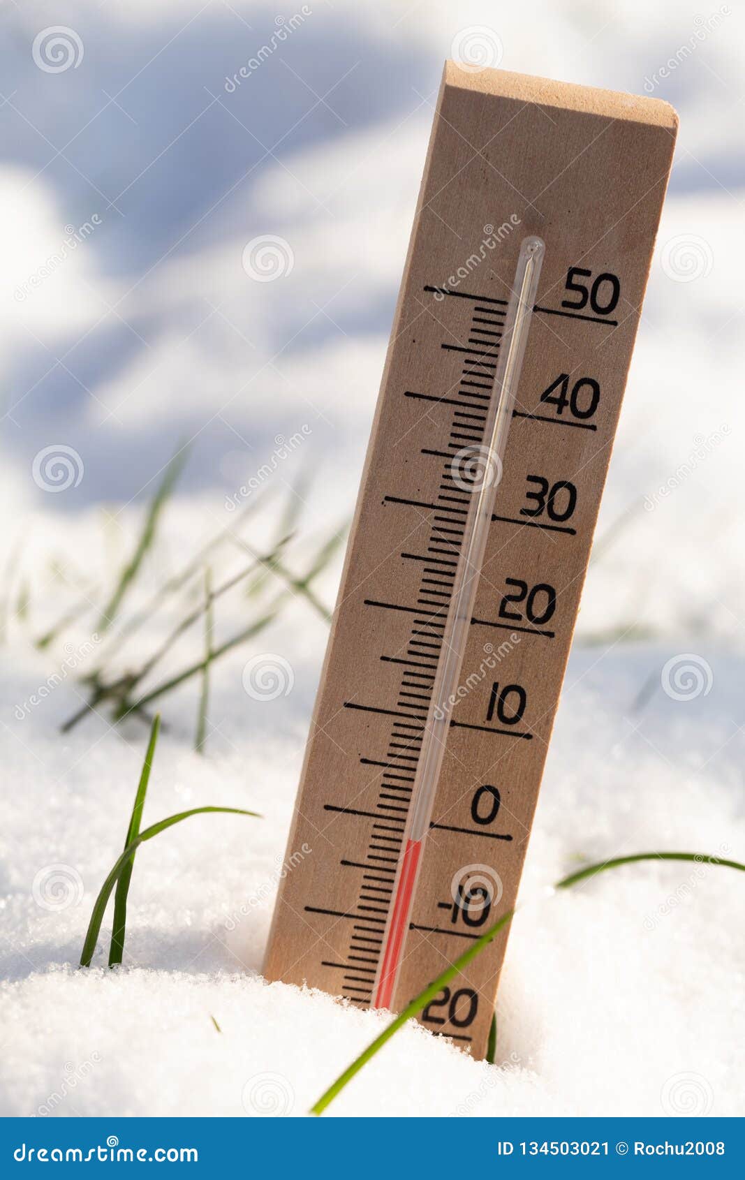 Thermometer in Snow, Winter and Snowfall Stock Image - Image of ...