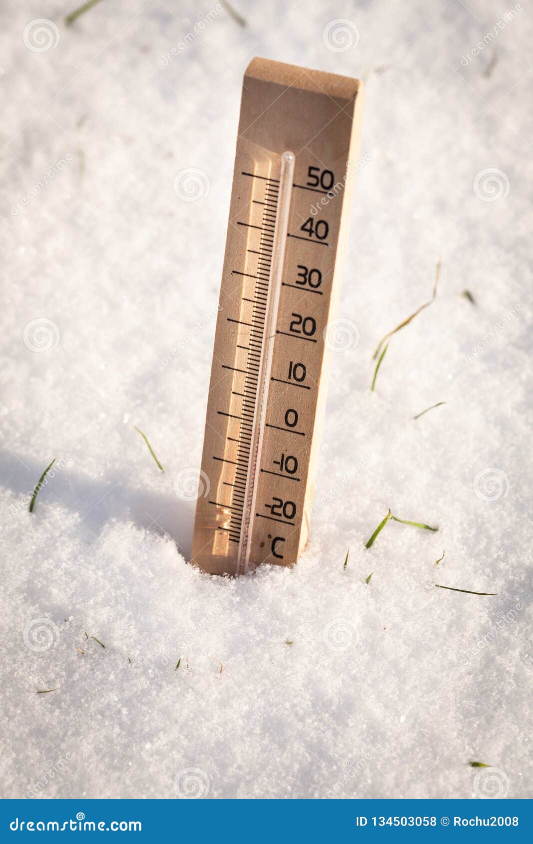 Thermometer in Snow, Winter and Snowfall Stock Photo - Image of ...