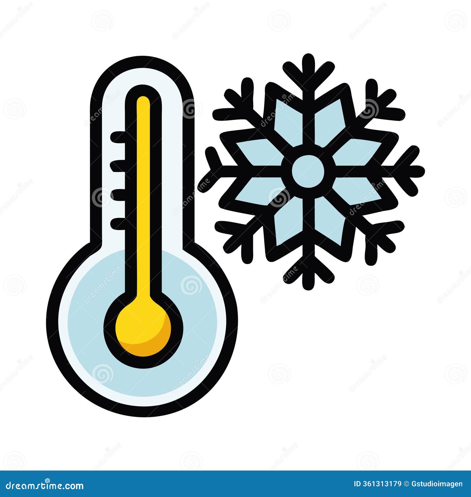 Thermometer with Snowflake Cold Illustration Stock Vector ...