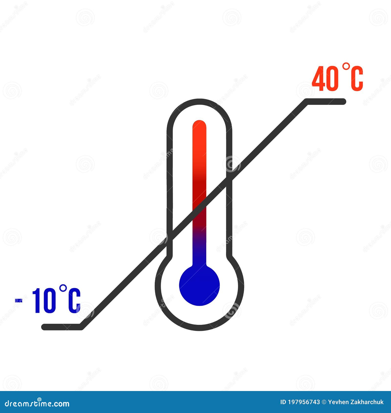 Thermometer. Storage Temperature Range Symbol. Black Thermometer Icon ...