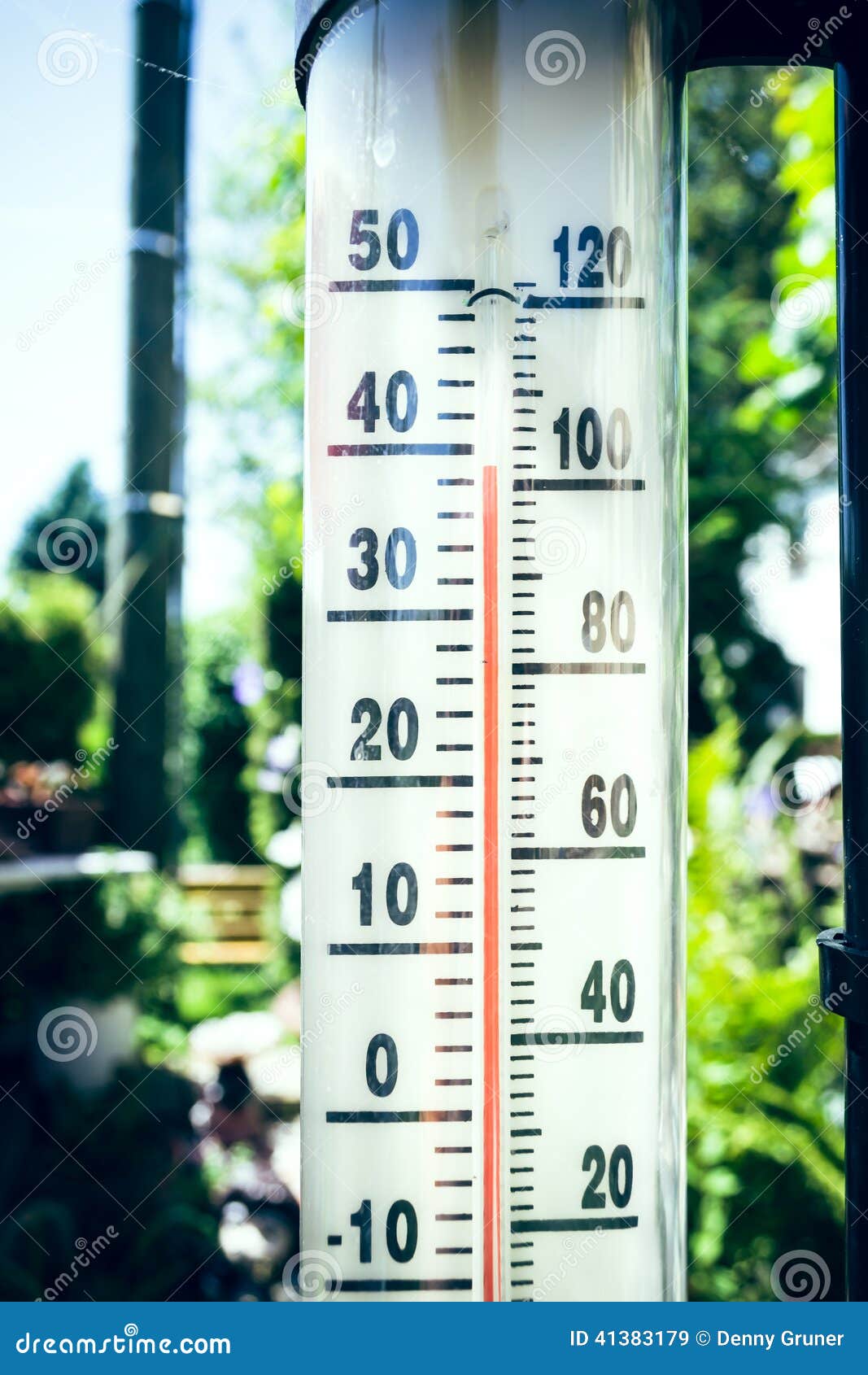 A thermometer in summer stock image. Image of disposition - 41383179