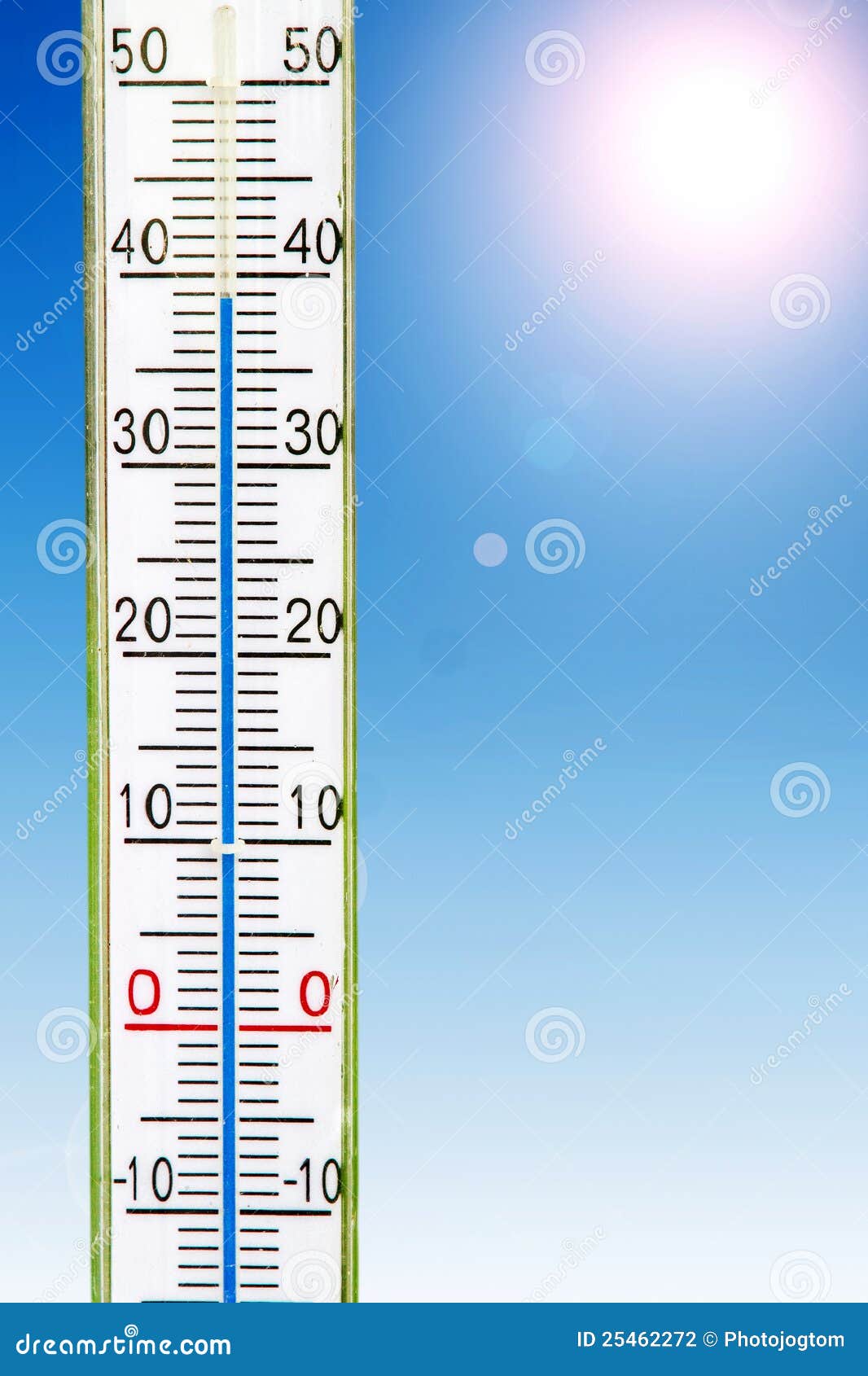 Thermometer with sun stock illustration. Illustration of equipment ...
