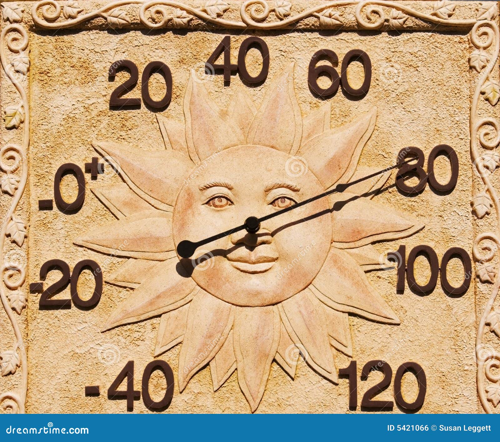 Thermometer with Sun Face stock photo. Image of telling - 5421066
