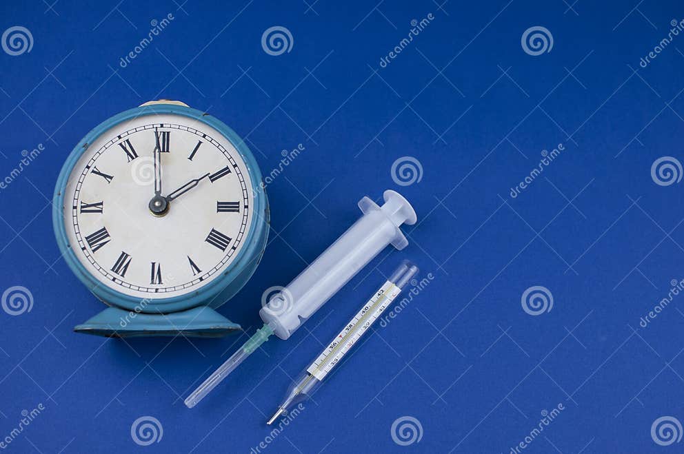 Thermometer Temperature on Blue Background Stock Photo - Image of ...