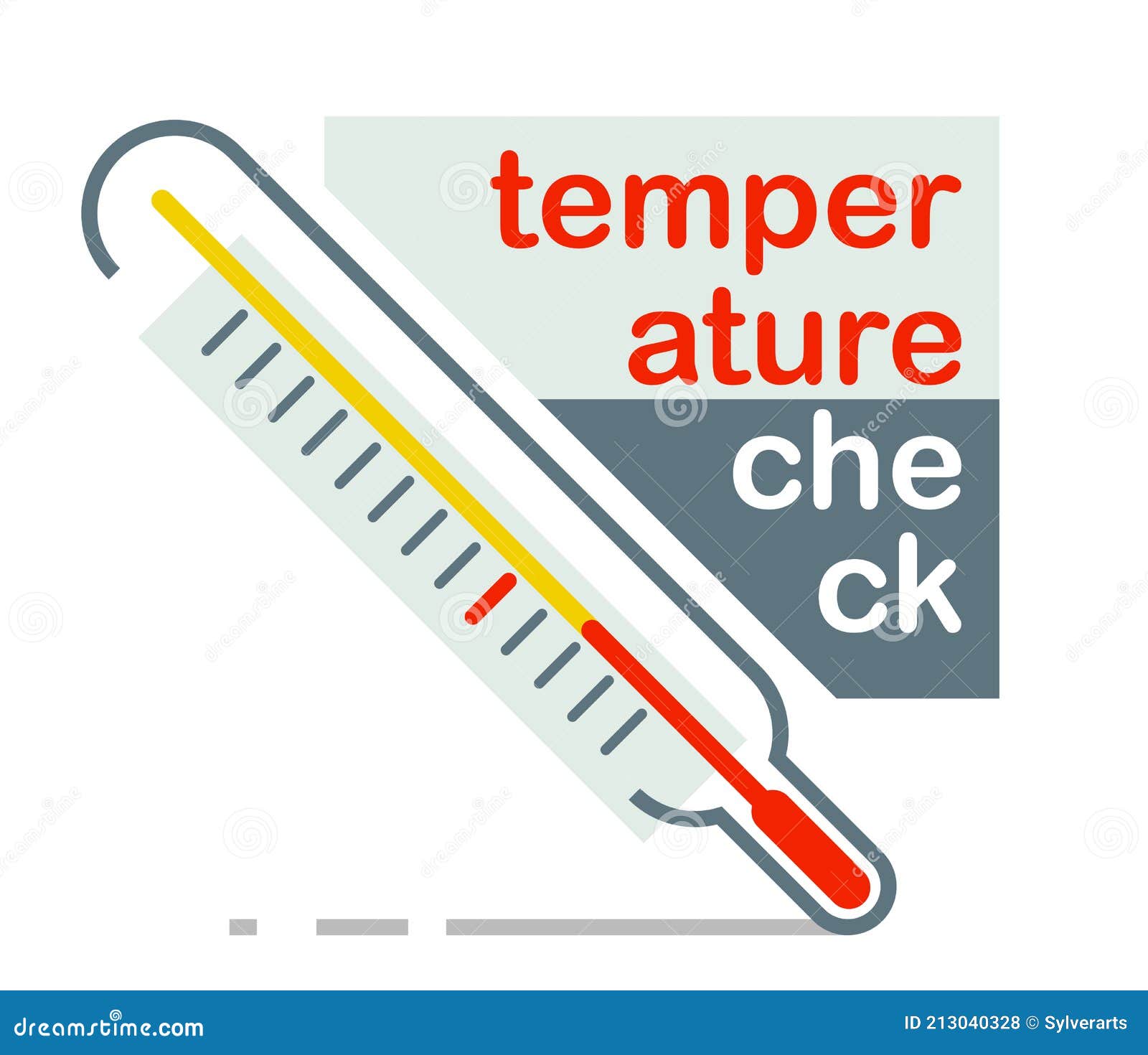Thermometer Temperature Check Vector Flat Icon or Illustration Stock ...