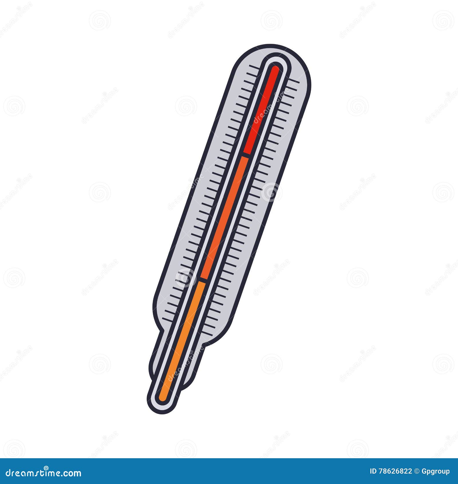 Thermometer with Temperature Scale in Colors Stock Vector ...