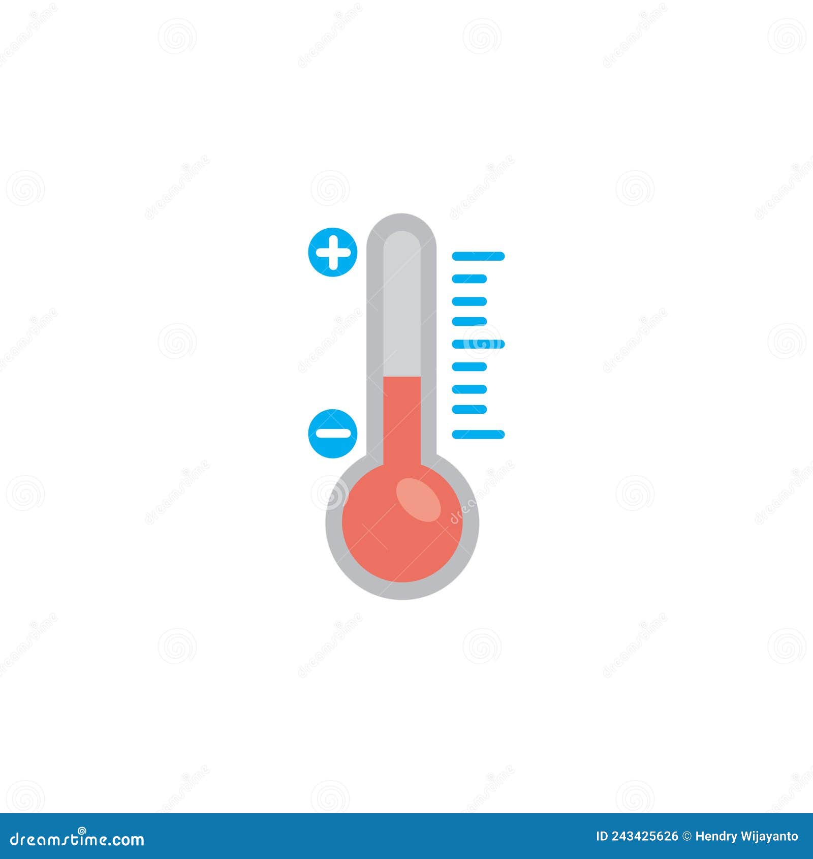 Thermometer Temperature Scale Icon and Simple Flat Symbol for Website ...