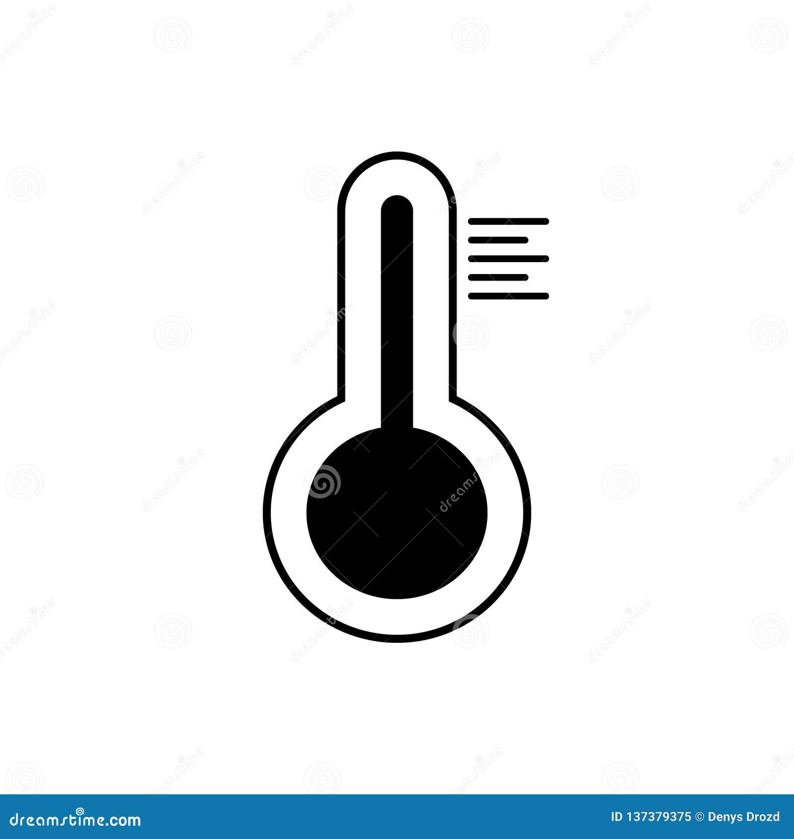 Thermometer Vector Icon, Cold Icon Stock Vector - Illustration of ...