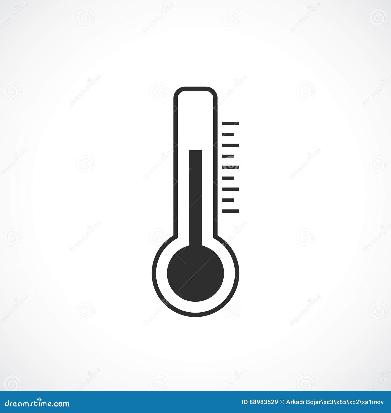 Thermometer Vector Pictogram Stock Vector - Illustration of degree ...