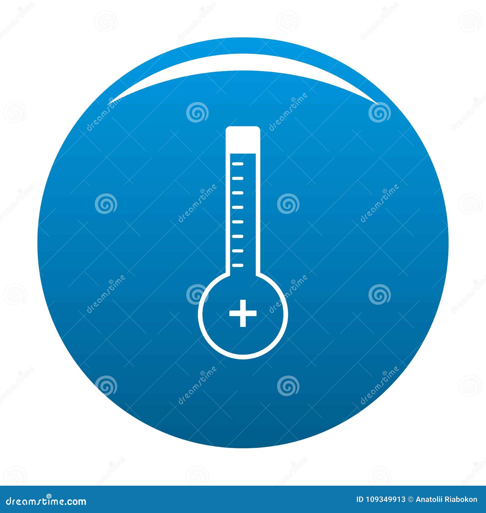 Thermometer Warmly Icon Blue Vector Stock Vector - Illustration of blue ...