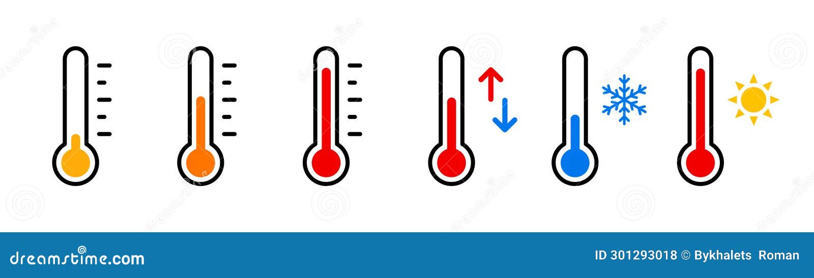 Thermometer, Weather Icon. Temperature Thermometer Icon Collection ...