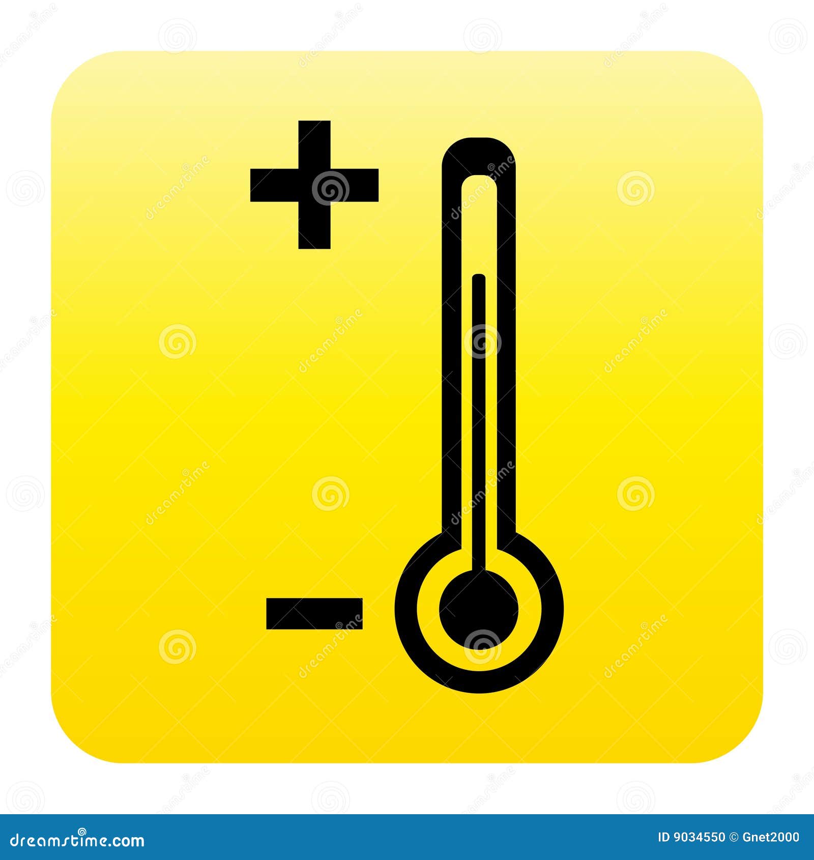 Thermometer web button stock vector. Illustration of tool - 9034550