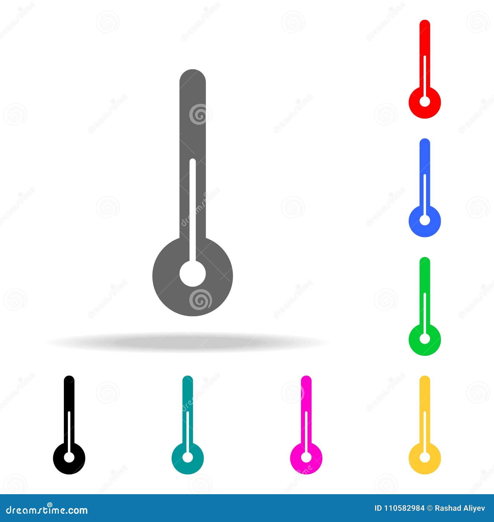 Thermometer Web Icon. Elements in Multi Colored Icons for Mobile ...