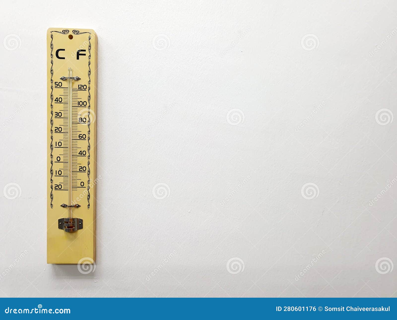 The Thermometer on a White Background Stock Photo - Image of science ...