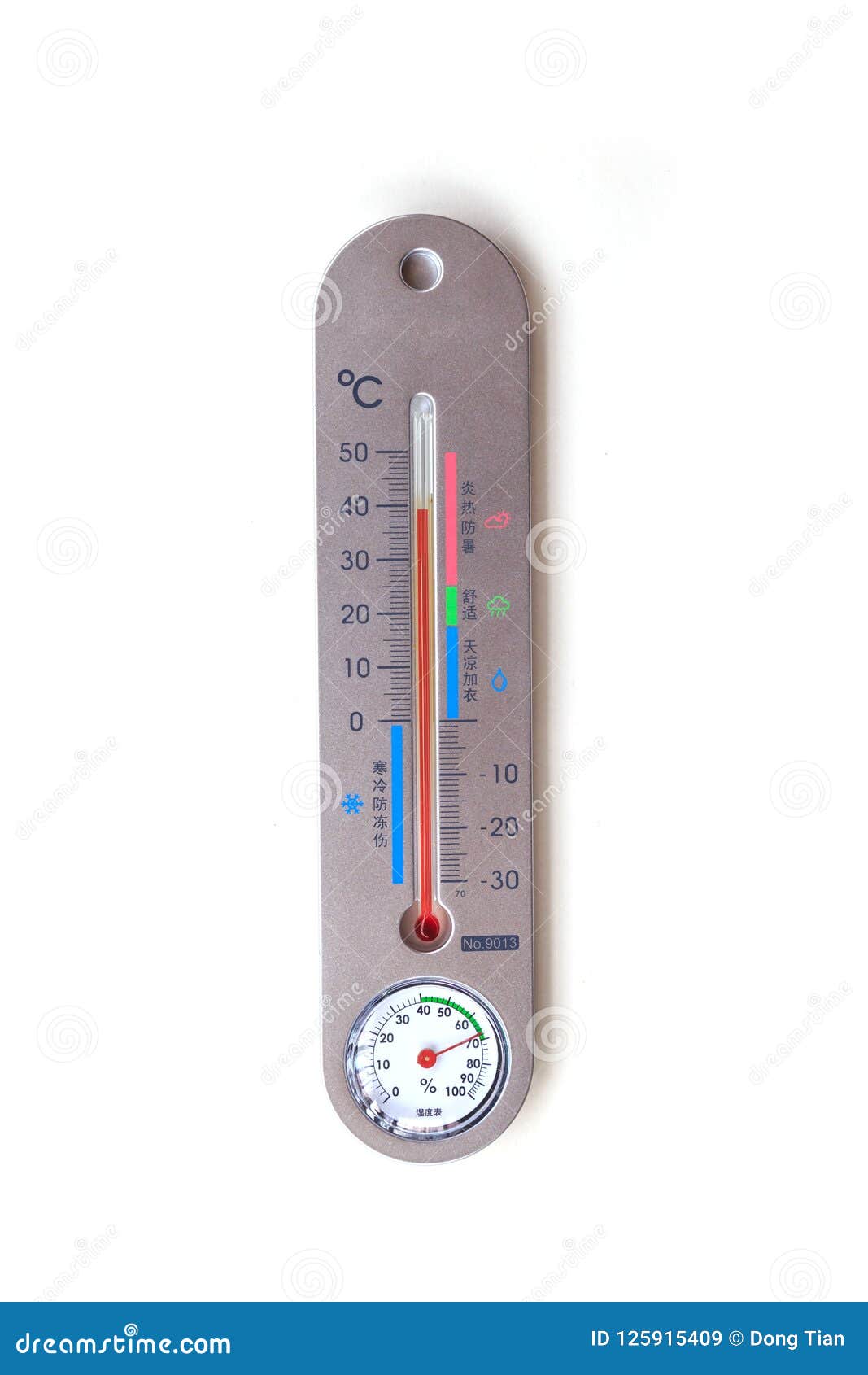A Thermometer on a White Background Stock Image - Image of temperature ...