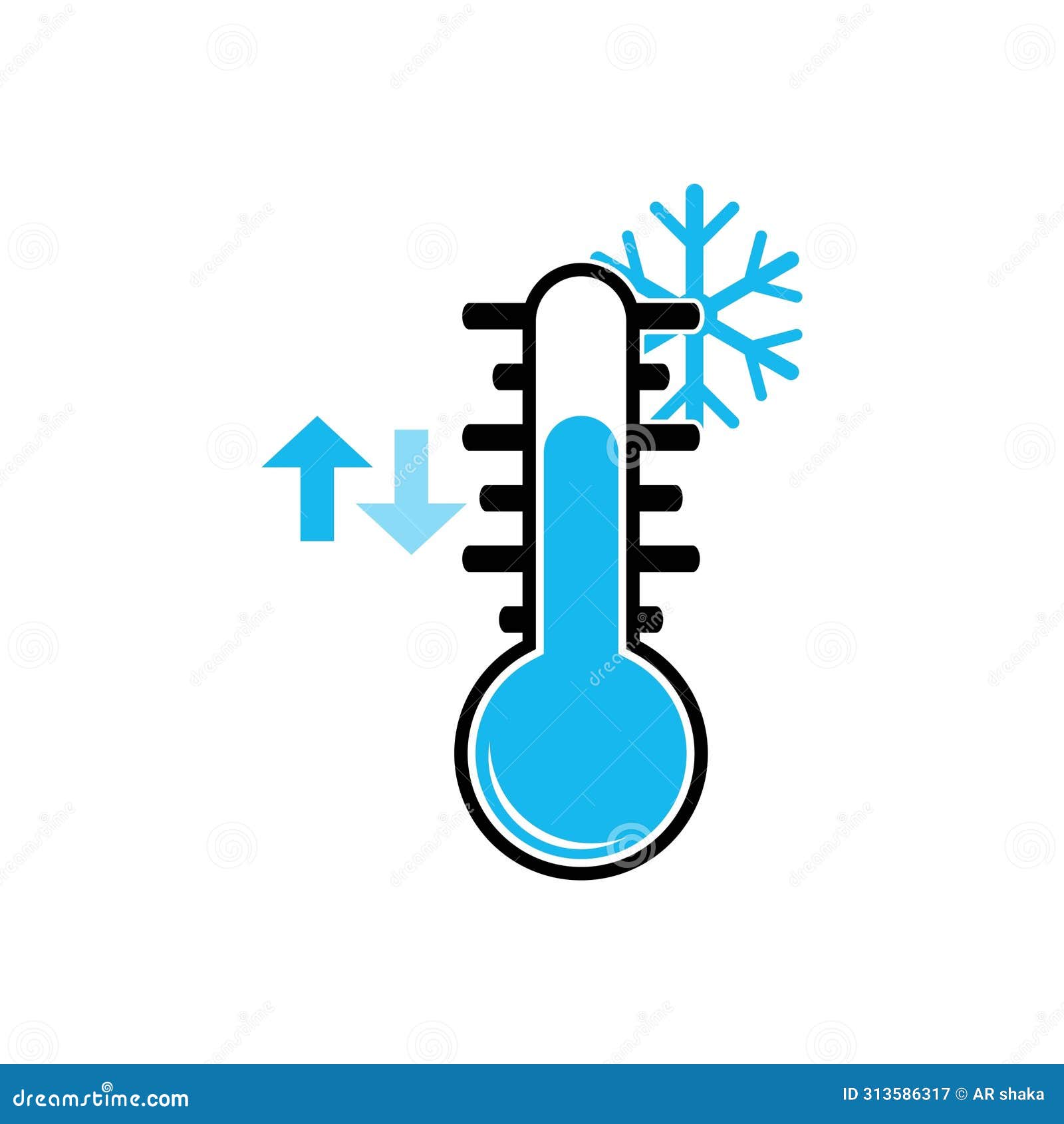 Thermometers Icon with Different Zones. Vector Image Isolated on White ...