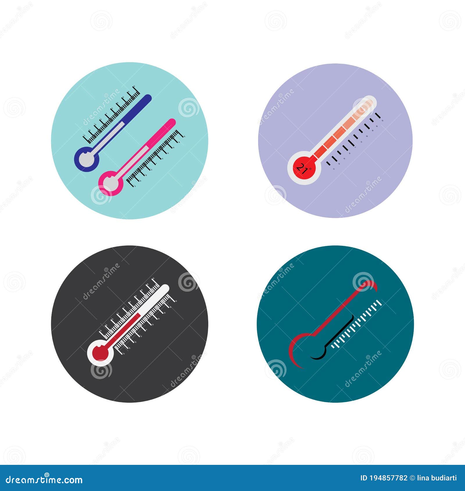 Thermometers icon stock vector. Illustration of celsius - 194857782