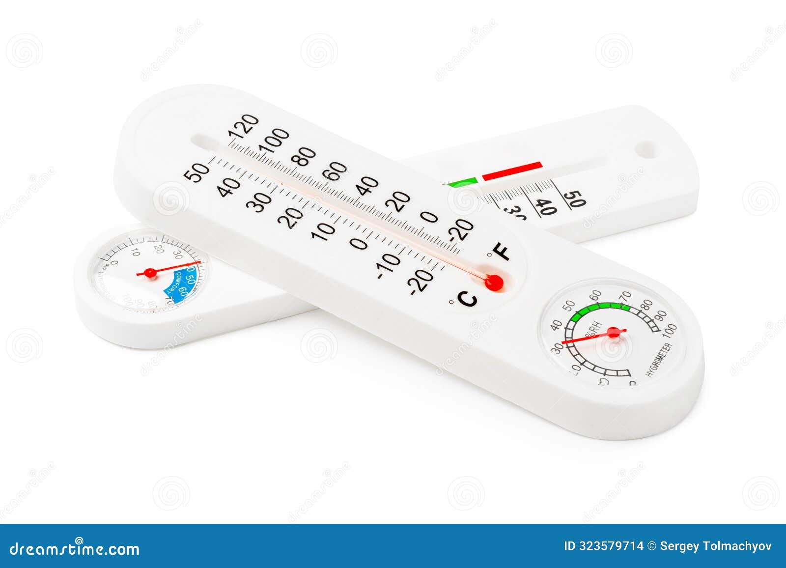 White Thermometers on White Background Stock Photo - Image of ...