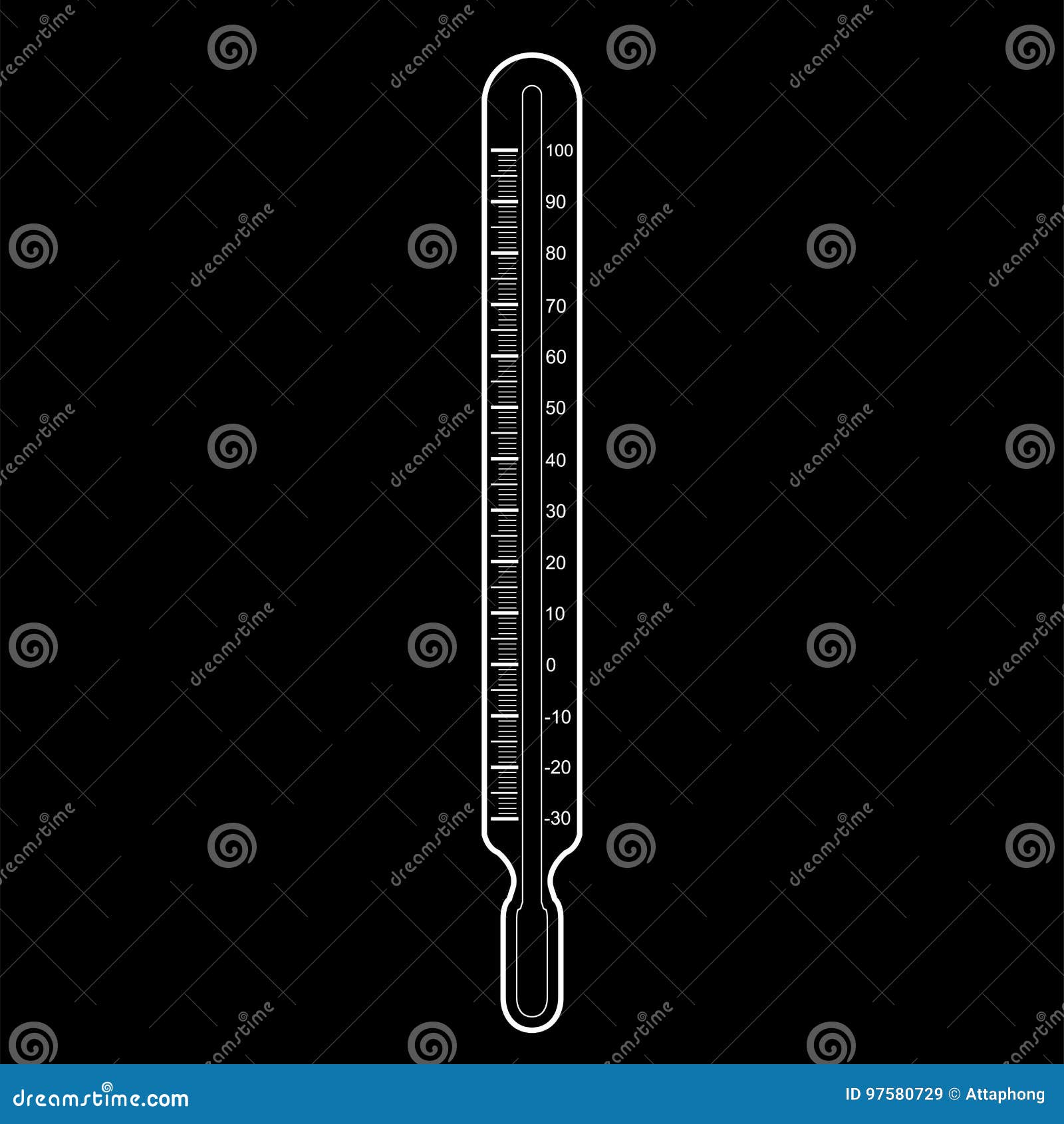 Blank Of Thermometers And Different Levels Isolated On White Background ...