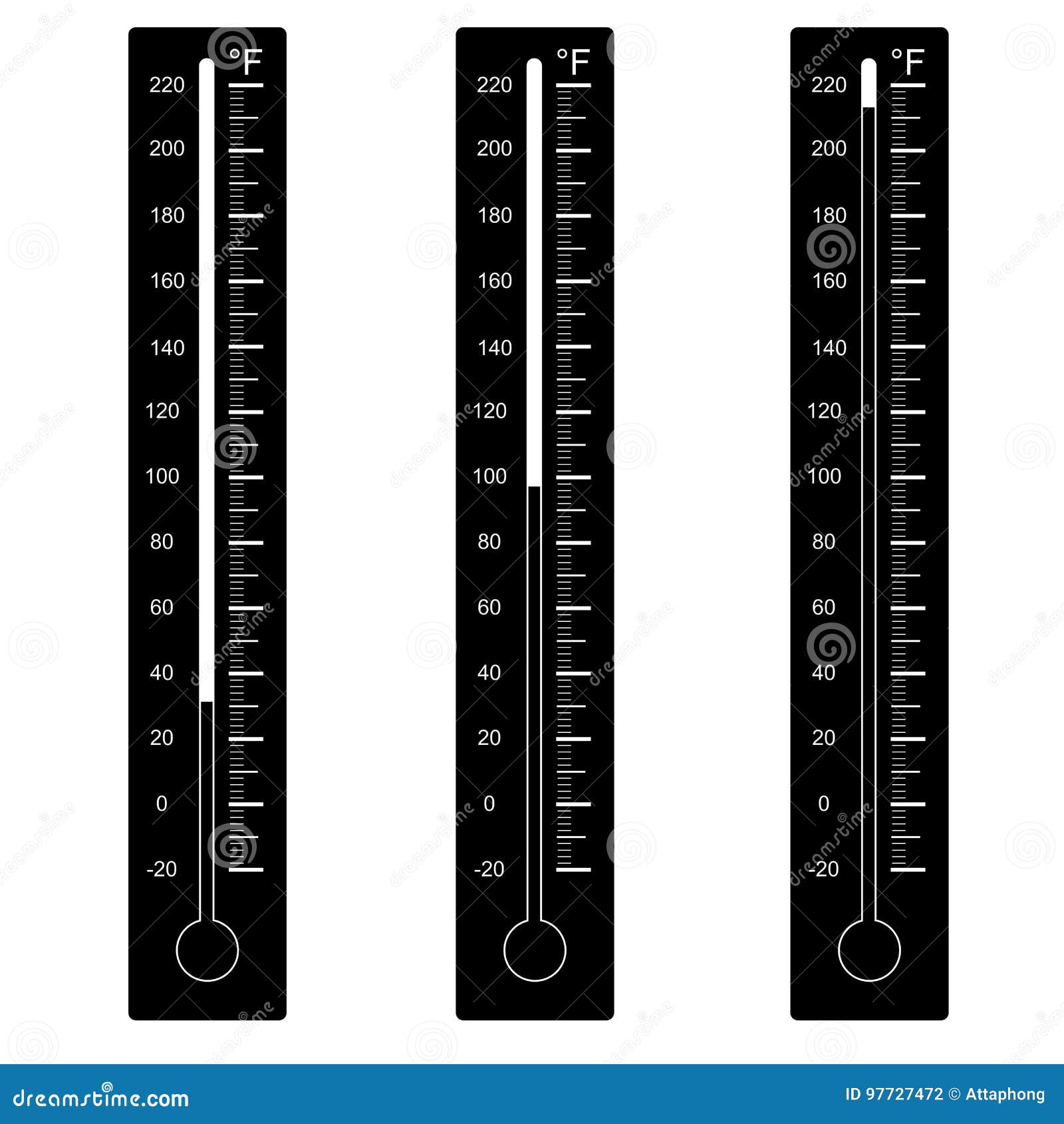 Thermometers on White Background Vector Stock Vector - Illustration of ...