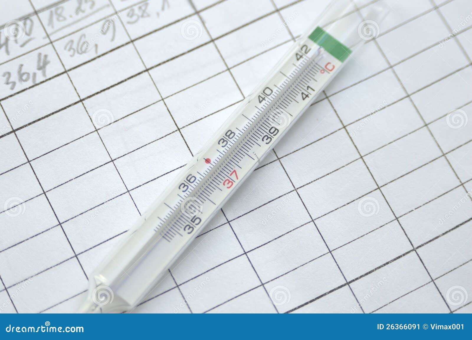 Thermometr and Temperature Chart Stock Image - Image of medical ...