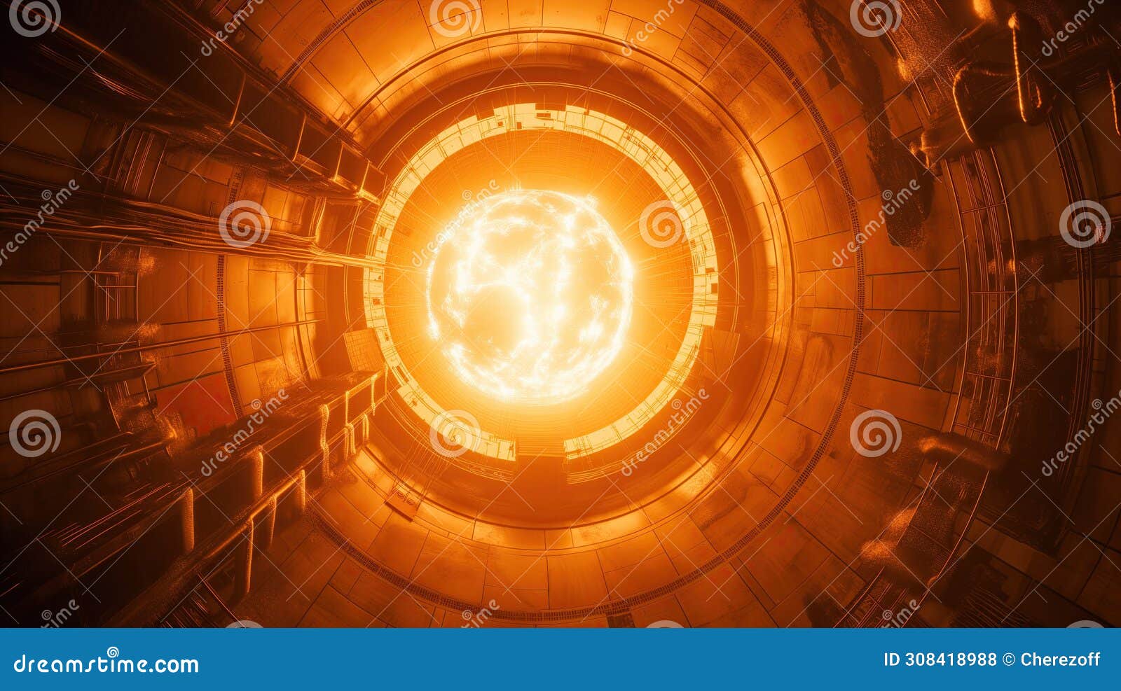 Thermonuclear Reaction. an Abstract Representation of a Process Stock ...