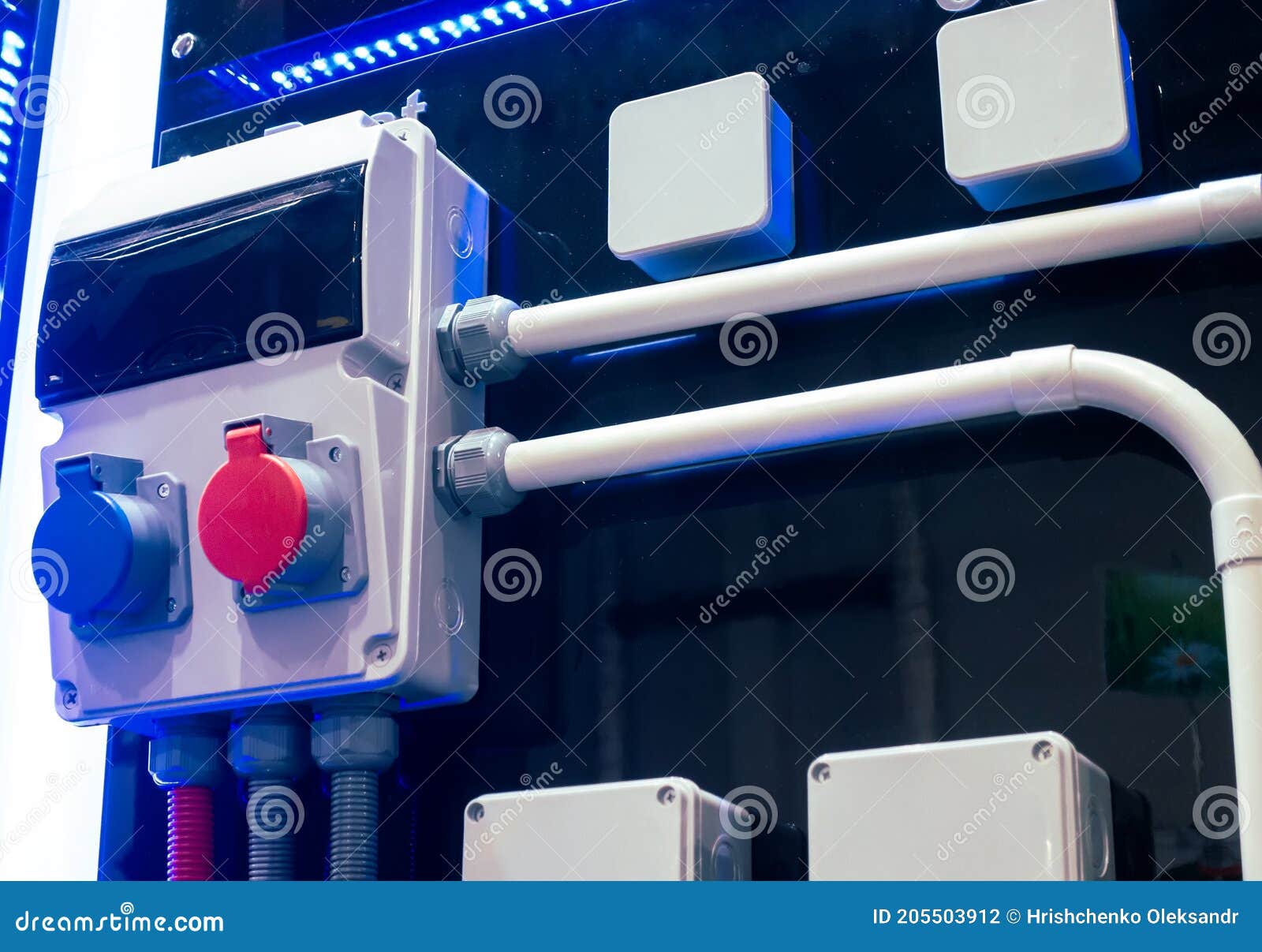 Thermoplastic ABC Box and Waterproof Plastic Socket Box Stock Photo ...