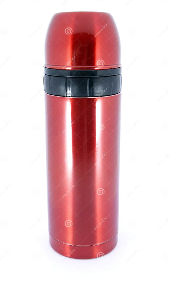 Thermos stock image. Image of isolated, chrome, java, white - 3356713