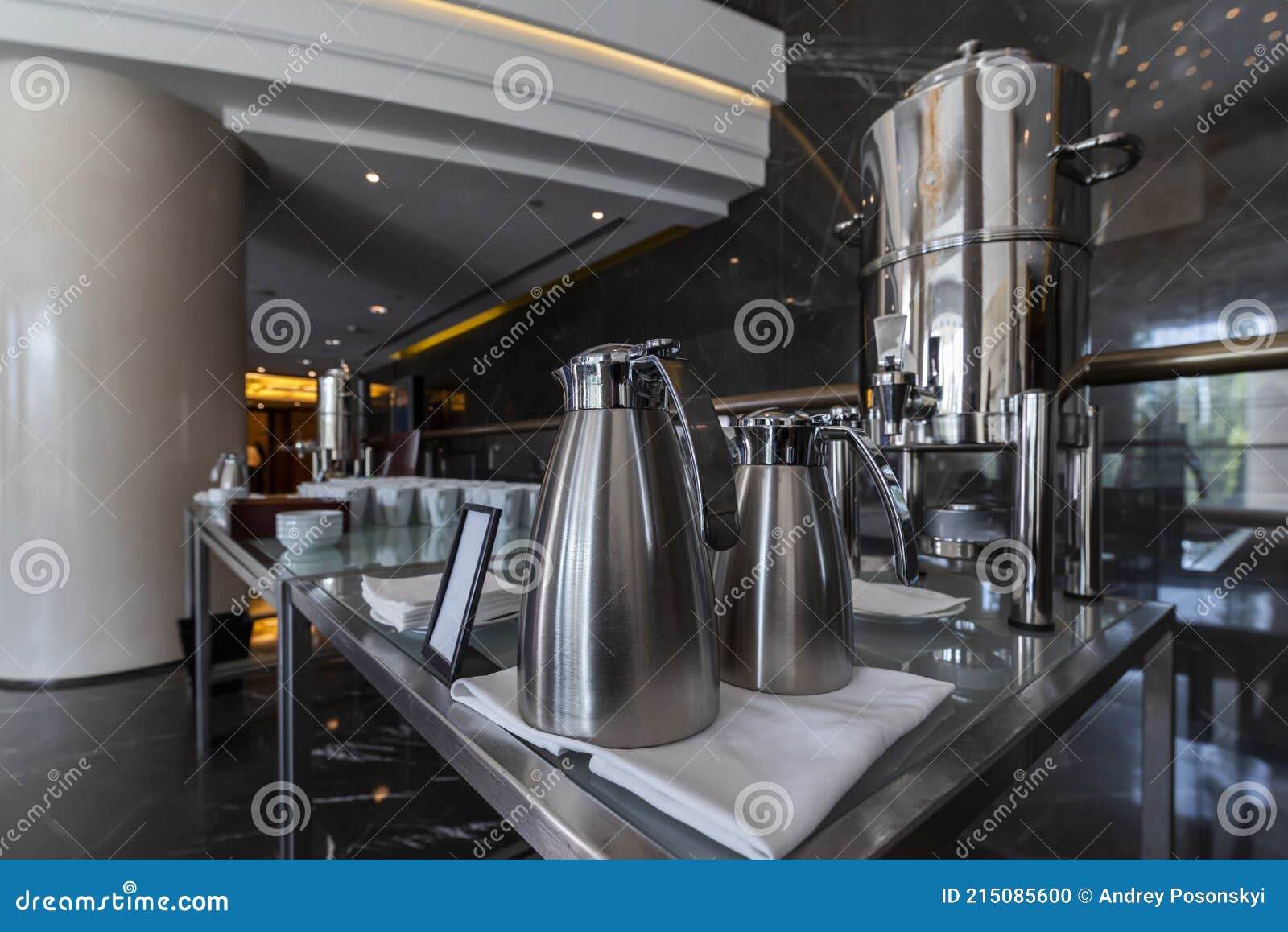 A Thermos of Hot Water and Afternoon Tea Cups on the Table Stock Photo ...