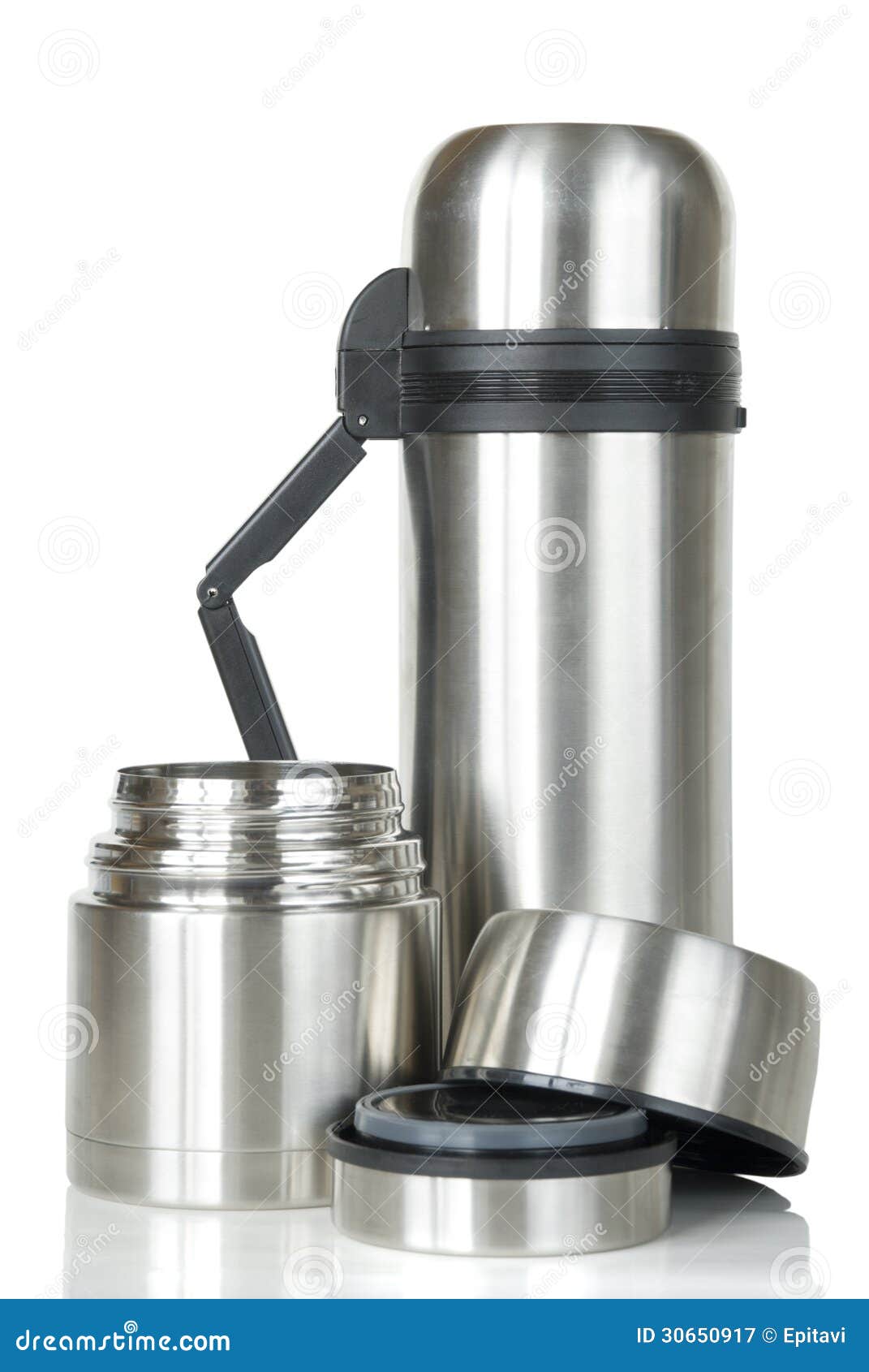 Thermos stock image. Image of silver, shiny, vacuum, airtight - 30650917