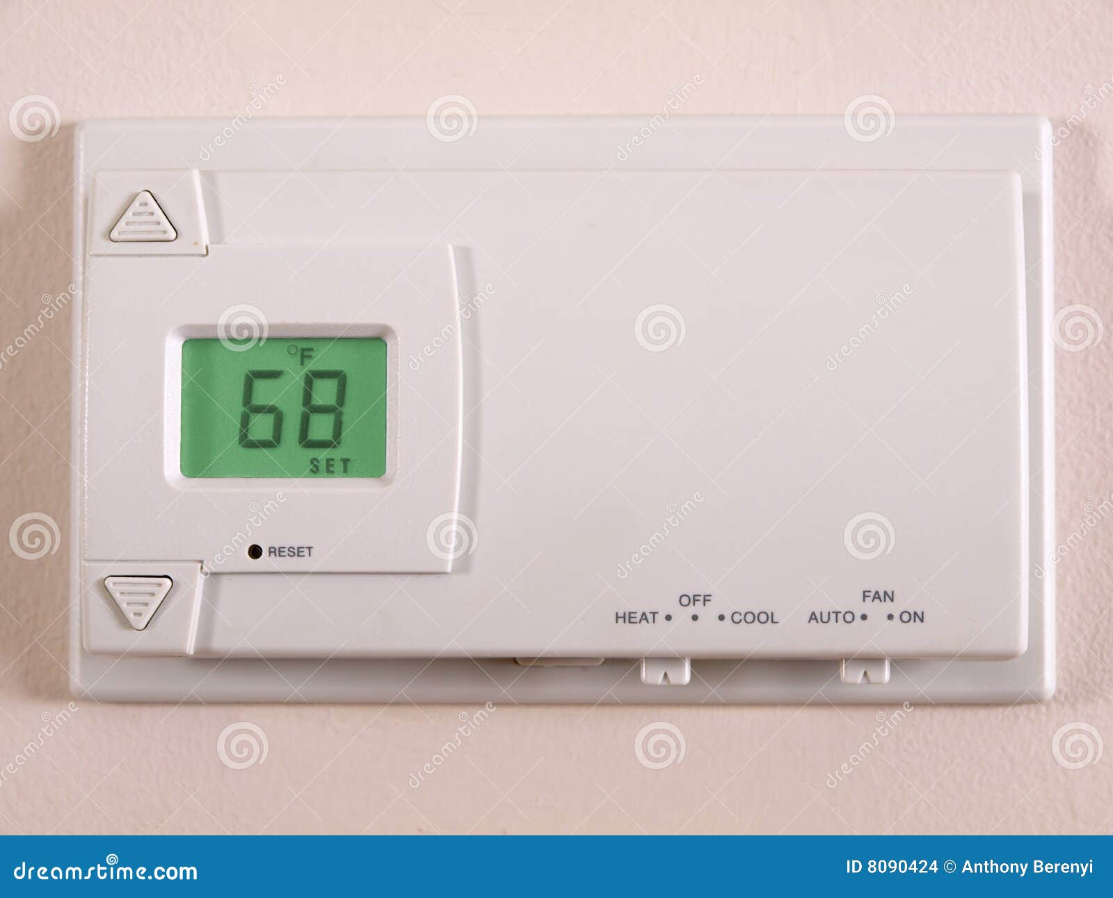 Thermostat 68 F Stock Images - Image: 8090424