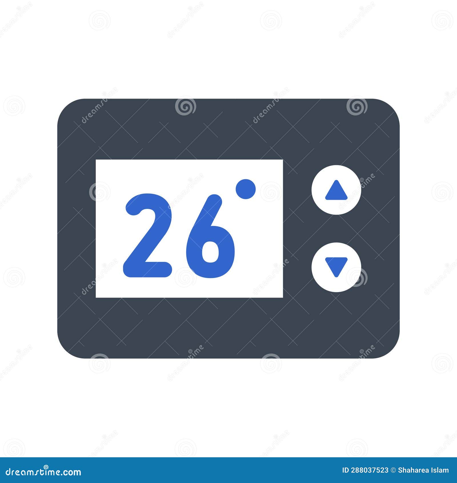 Thermostat control icon stock vector. Illustration of symbol - 288037523