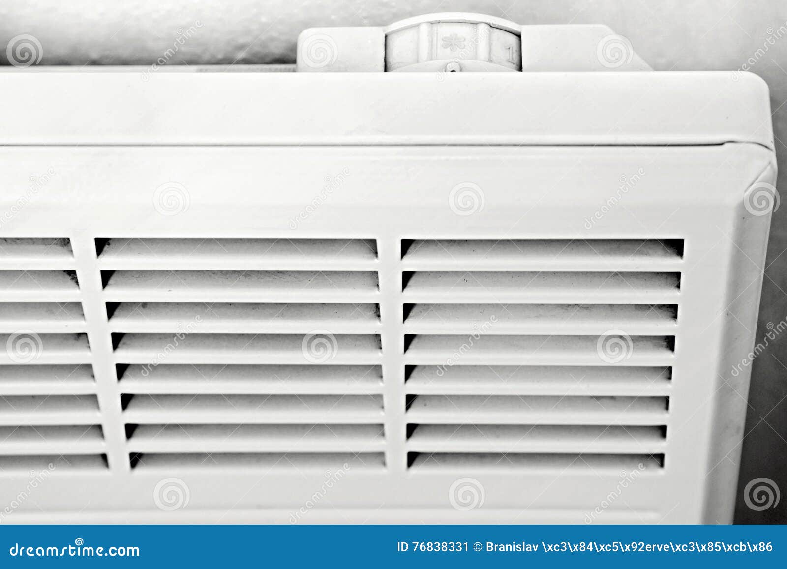 Thermostat, Control Panel on an Electric White Radiator. Detail. Stock ...