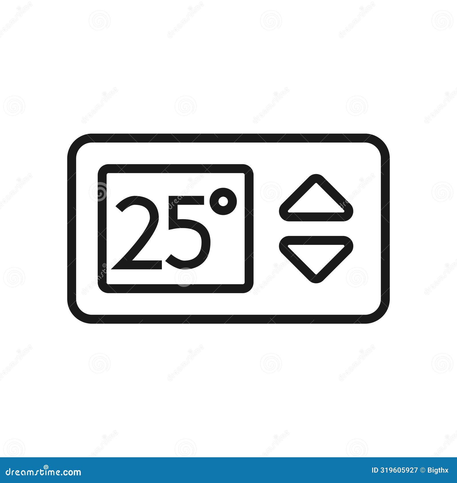 Thermostat Device Temperature House Icon Stock Vector - Illustration of ...