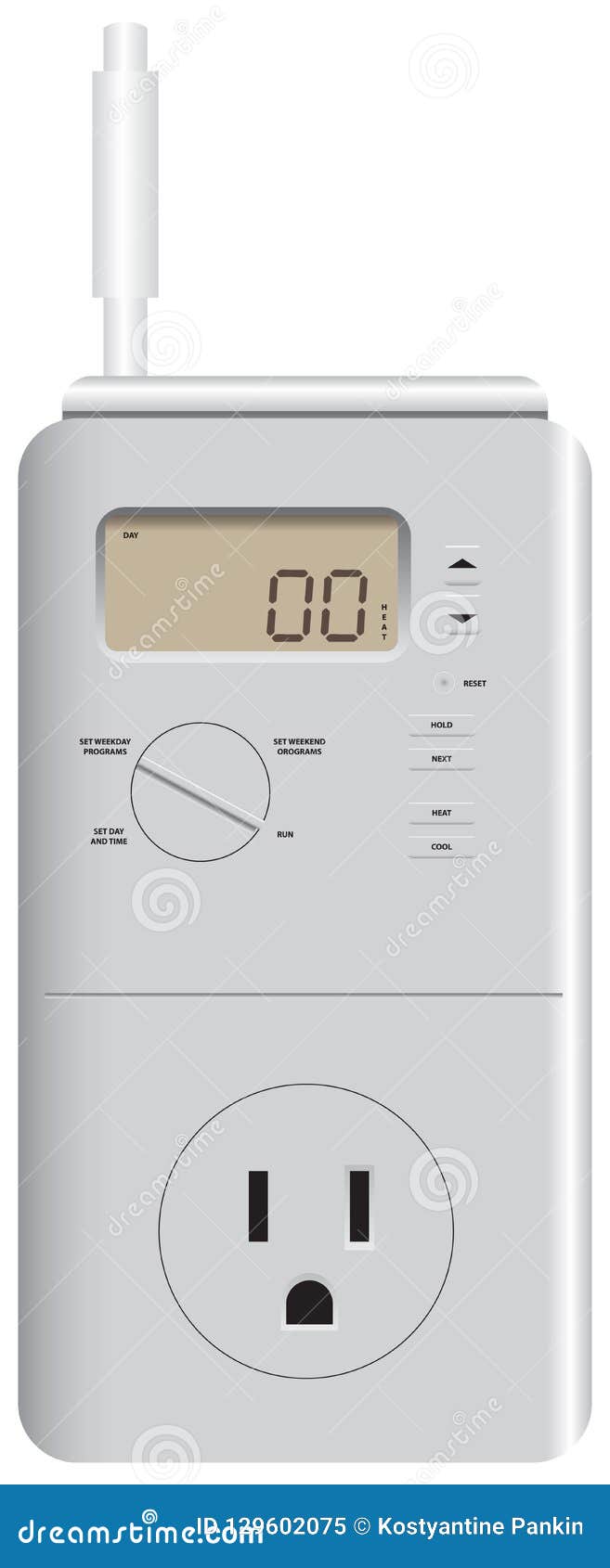 Thermostat For Heating And Cooling Cartoon Vector | CartoonDealer.com ...