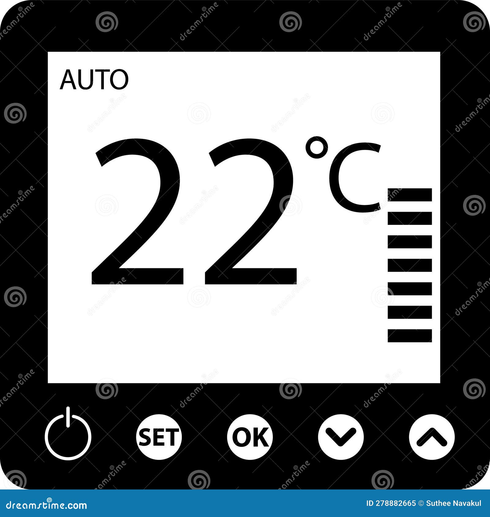Thermostat Icon. Electronic Thermostat Sign. Temperature Control Symbol ...
