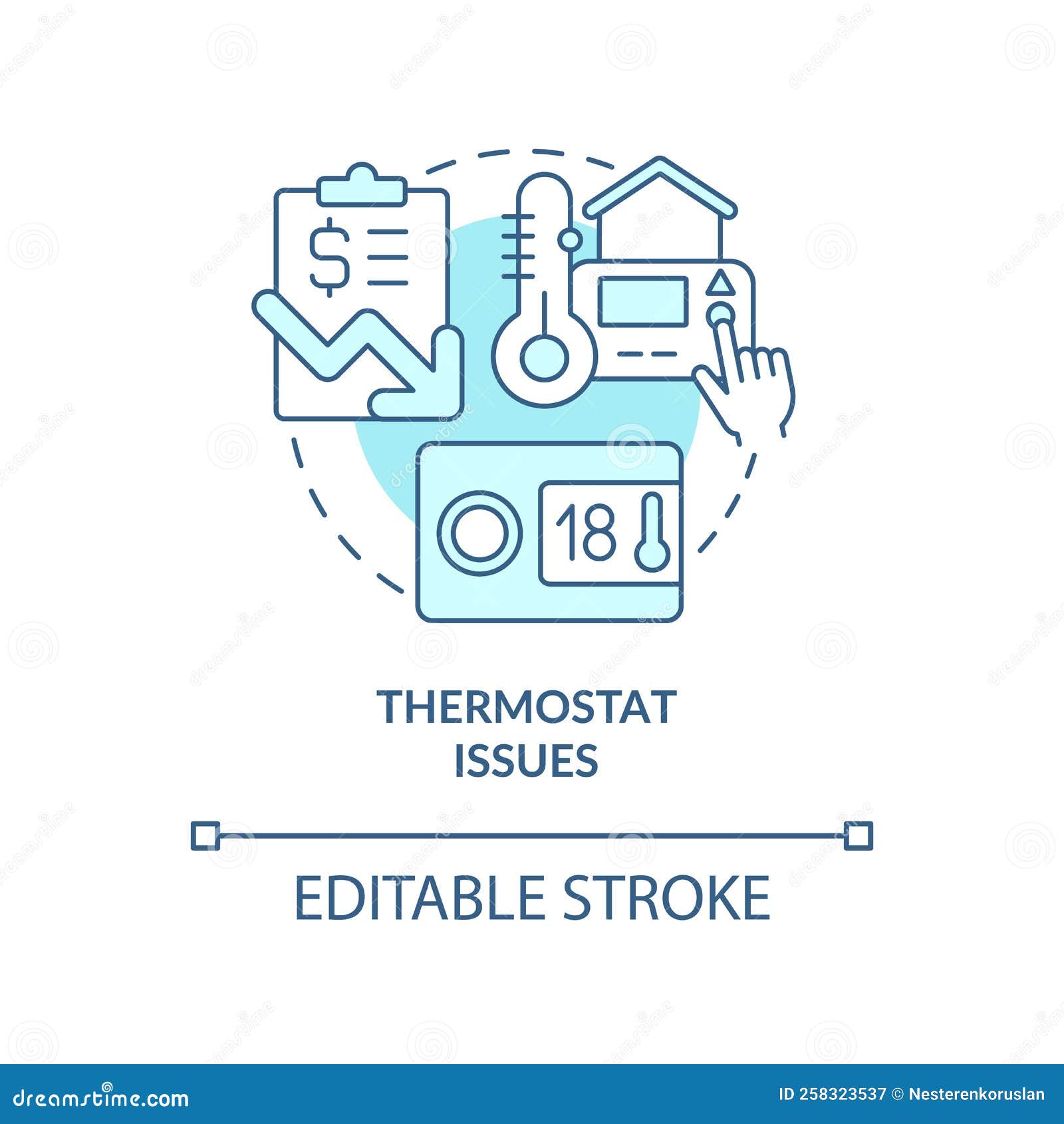 Thermostat Issues Turquoise Concept Icon Stock Vector - Illustration of ... Thermostat Issues Turquoise Concept Icon Stock Vector - Illustration of ...