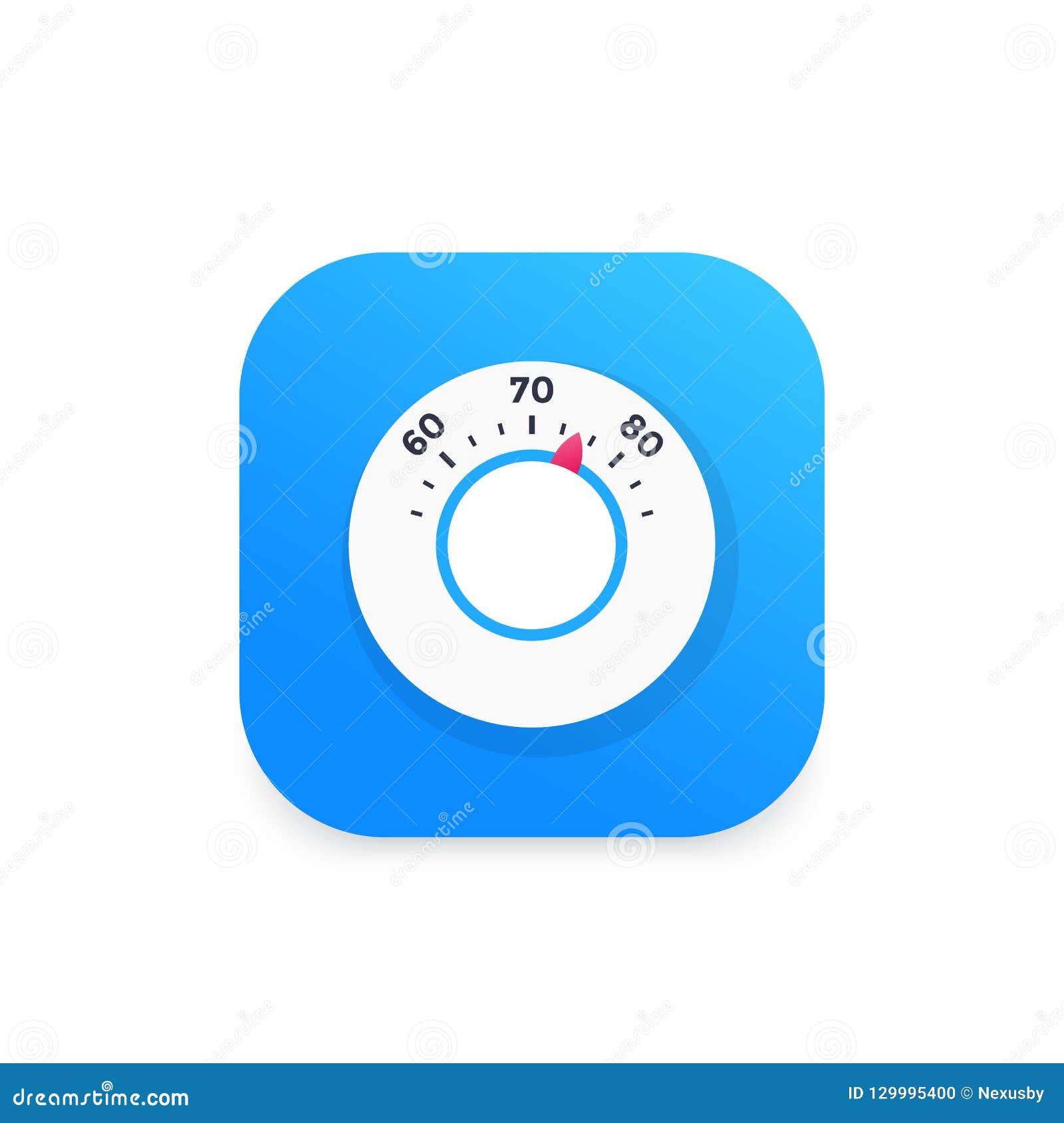 Thermostat, Temperature Control Vector Icon Stock Vector - Illustration ...