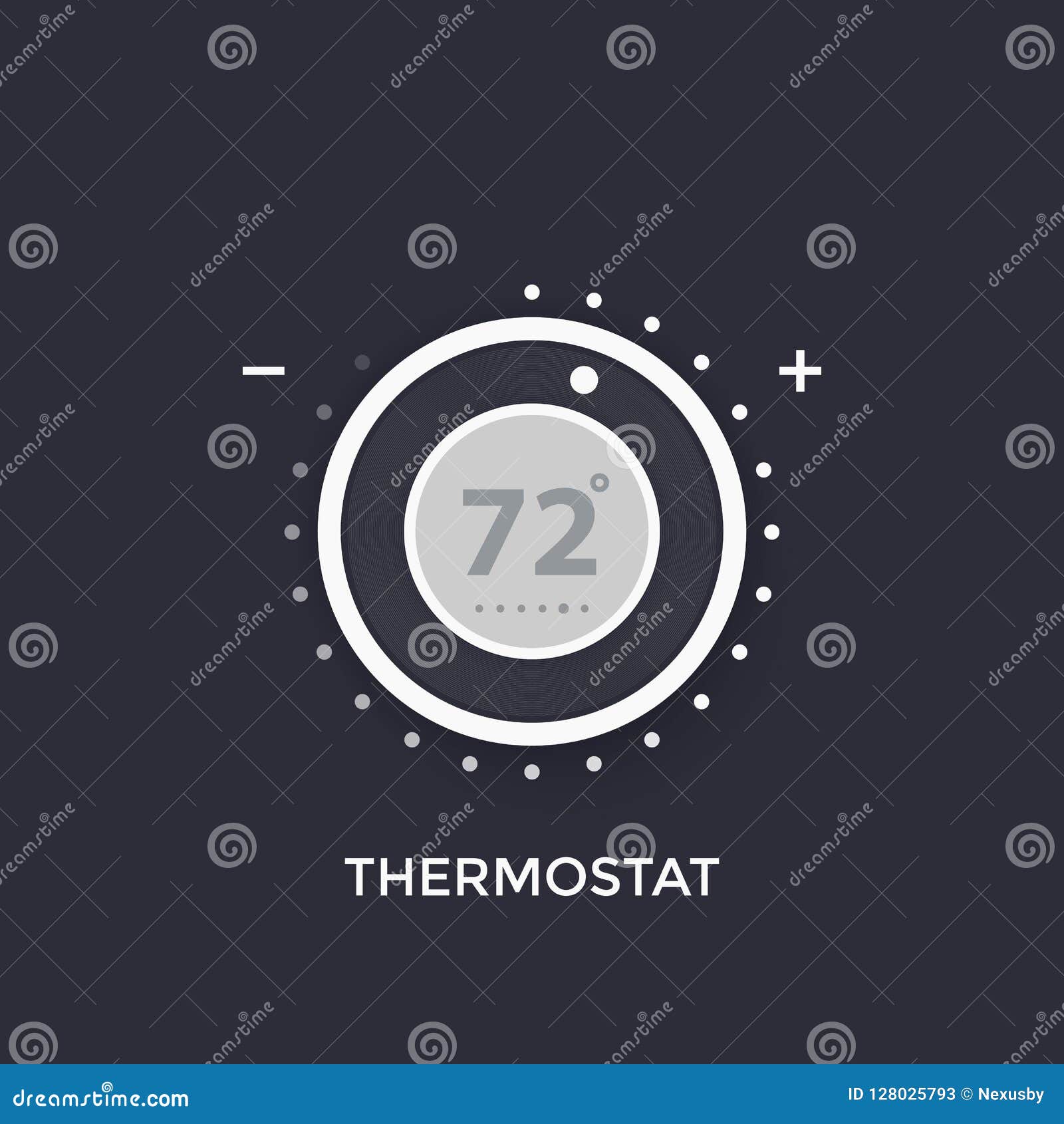 Thermostat, Temperature Control Vector Stock Vector - Illustration of ...