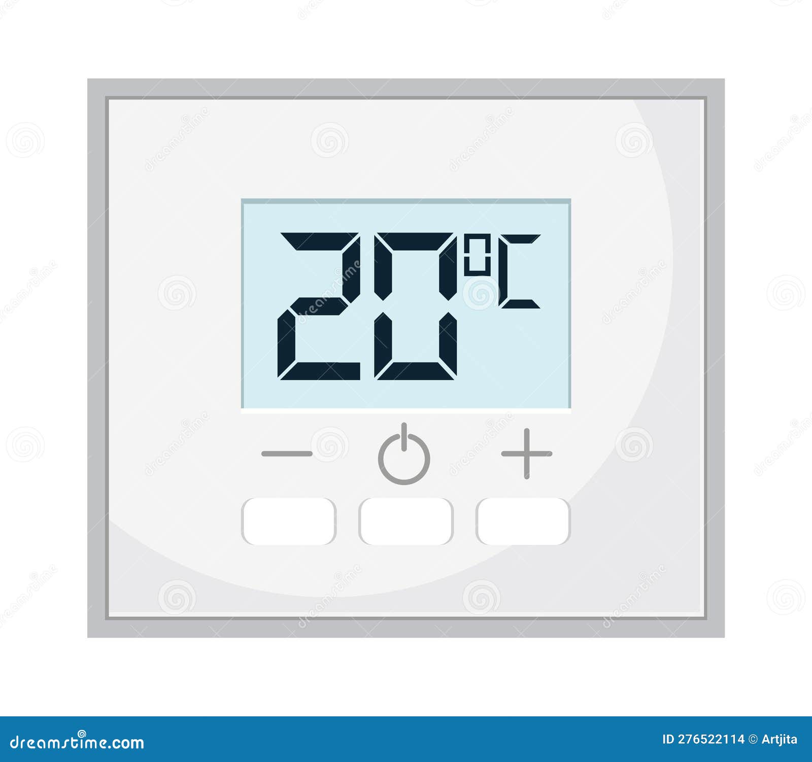 Thermostat Vector. Controller with Screen for Floor, House Heating, Fan ...
